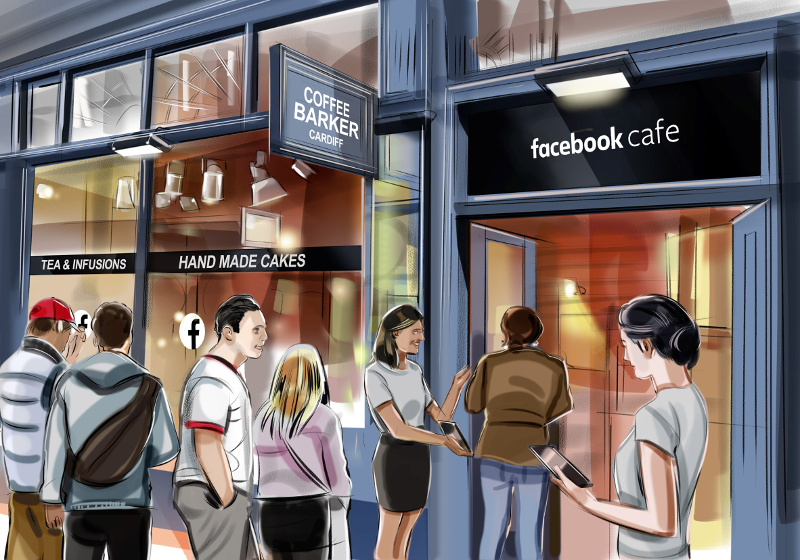 Baru dari Facebook, Pop-Up Cafe Sosialisasi di Inggris